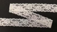 China 3cm Exquisite Hollow Flower Elastic Lace Border Flexible Sewing Accessory for Lingerie & Evening Gowns for sale