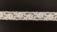 China 3cm Exquisite Hollow Flower Elastic Lace Border Flexible Sewing Accessory for Lingerie & Evening Gowns for sale