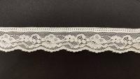 China 3.5cm Romantic Hollow Floral Elastic Lace Trim Soft Against Skin for Bridal Dresses & Custom Apparel Making for sale
