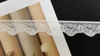 China 3.5cm White French Lace Trim (Nylon/Spandex) Elastic Bridal Lace for Garment Accessories & Home Decor-A1W0001 for sale