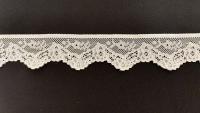China 3.5cm White French Lace Trim (Nylon/Spandex) Elastic Bridal Lace for Garment Accessories & Home Decor-A1W0001 for sale