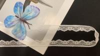 China 1.5cm Classic White Hollow-out Lace Trim with Diamond Pattern and Scalloped Border for Wedding and Children's Clothing for sale