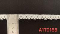 China 1.2cm White Symmetric Hollow-out Nylon Lace Trim with Delicate Scalloped Edge Eco-Friendly Elastic Fabric for Garment Sewing for sale