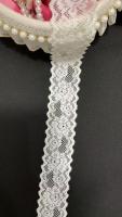 China 4cm Multi-Use Elastic Hollow Flower Lace Trim Premium Sewing Supply For Underwear, Dresses & Handcrafts for sale