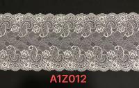China A1Z012# Double Scalloped Shell Knitted French Lace with Spandex 21.5CM Width Elastic for Bridal Apparel for sale