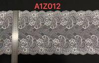 China A1Z012# Double Scalloped Shell Knitted French Lace with Spandex 21.5CM Width Elastic for Bridal Apparel for sale