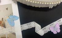 China Soft Stretch Nylon Lace of 2.6cm with Hollow Flower Scalloped Edge, Great Trim for Dresses and Lingerie for sale