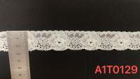 China Soft Stretch Nylon Lace of 2.6cm with Hollow Flower Scalloped Edge, Great Trim for Dresses and Lingerie for sale