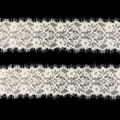 China 6cm Skin-Friendly Nylon Spandex Hollow Floral Stretch Lace Trim Anti-Roll Edging for Lingerie, Wedding Dresses & DIY Sewing Crafts for sale