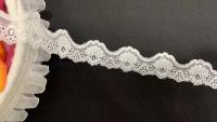 China 3.5CM Delicate Hollow Floral Polyamide Stretch Lace Trim Non-Irritating Elastic Tape for Bra, Bridal Gowns & DIY Clothing Projects for sale