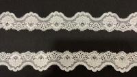 China 3.5CM Delicate Hollow Floral Polyamide Stretch Lace Trim Non-Irritating Elastic Tape for Bra, Bridal Gowns & DIY Clothing Projects for sale