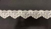 China 6CM Soft Touch 4-Way Stretch Hollow Flower Lace Trim Nylon Spandex Fabric for Underwear Bands, Party Dresses & Craft Making for sale