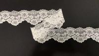 China 6CM Soft Touch 4-Way Stretch Hollow Flower Lace Trim Nylon Spandex Fabric for Underwear Bands, Party Dresses & Craft Making for sale