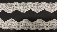 China 6CM Soft Touch 4-Way Stretch Hollow Flower Lace Trim Nylon Spandex Fabric for Underwear Bands, Party Dresses & Craft Making for sale