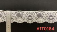China 6.5cm Soft White Floral Nylon Stretch Lace Trim with Scalloped Flower Edge for Lingerie & Dress Sewing for sale
