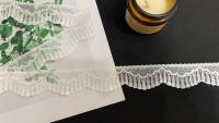 China Wave Hollow Mesh Lace with Vertical Stripe Detail, Soft Stretch Nylon Lace Trim for Dresses and Underwear Trimming for sale