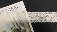 China Exquisite White Heart-floral Lace with Dotted Hollow Mesh, Soft Stretch Nylon for Garment and Intimate Wear Trimming for sale