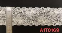 China 8cm Soft Stretch Lace Trim with Vivid Rose Hollow Patterns, Soft Nylon Fabric for Women's Dresses and Lingerie Sewing Decoration for sale