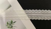 China 4cm Symmetric Hollow-out Nylon Lace Trim with Neat Scalloped Edge, Eco-friendly Elastic Fabric for Garment Sewing and Appear Trimming for sale
