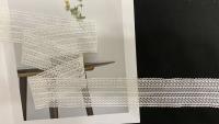 China 5cm White Symmetric Hollow-out Nylon Lace Trim with Delicate Scalloped Edge Eco-friendly Elastic Fabric for Garment Sewing for sale