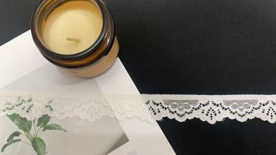 China 2.2cm Classic White Hollow-out Lace Trim with Diamond Pattern and Scalloped Border for Wedding and Children's Clothing for sale