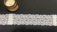 China 5.7cm Exquisite Openwork Pattern Stretch Lace Trim with Delicate Eyelet Design Soft Nylon Fabric for Women's Dresses and Lingerie for sale