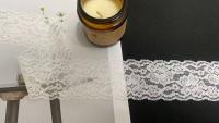 China 5.5cm White Heart Floral Hollow Lace Trim with Double Picot Edges Soft Nylon Fabric for Women's Lingerie for sale