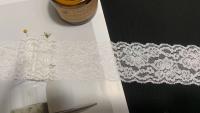 China 5.5cm White Heart Floral Hollow Lace Trim with Double Picot Edges Soft Nylon Fabric for Women's Lingerie for sale