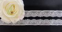China 3cm Delicate Square Hole Lace Trim with Smooth Top Border for Lingerie and Women's Garments for sale