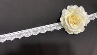 China 3CM Classic Vintage Hollow Blossom Elastic Lace Ribbon Flexible Spandex Trimming for Lingerie Slips, Formal Outfits & Pillowcase DIY Projects for sale
