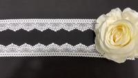 China 3CM Classic Vintage Hollow Blossom Elastic Lace Ribbon Flexible Spandex Trimming for Lingerie Slips, Formal Outfits & Pillowcase DIY Projects for sale