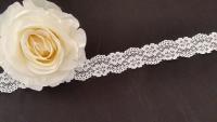 China 3CM French Romantic Hollow Floral Stretch Lace Trim Stretchy Spandex Border for Wedding Dresses, Bra Lingerie & Household Fabric Decoration DIY for sale