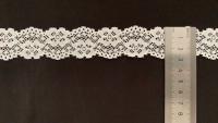 China 3CM French Romantic Hollow Floral Stretch Lace Trim Stretchy Spandex Border for Wedding Dresses, Bra Lingerie & Household Fabric Decoration DIY for sale