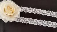 China 3CM French Romantic Hollow Floral Stretch Lace Trim Stretchy Spandex Border for Wedding Dresses, Bra Lingerie & Household Fabric Decoration DIY for sale