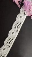China 3CM French Romantic Hollow Floral Stretch Lace Trim Stretchy Spandex Border for Wedding Dresses, Bra Lingerie & Household Fabric Decoration DIY for sale