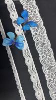 China 3CM French Romantic Hollow Floral Stretch Lace Trim Stretchy Spandex Border for Wedding Dresses, Bra Lingerie & Household Fabric Decoration DIY for sale