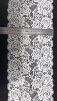 China 18CM Retro Vintage Hollow Bloom Elastic Lace Edging Premium Spandex Trim for Luxury Lingerie, Maxi Formal Dresses & Sofa Textile Handcraft for sale