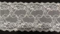 China 21CM Soft Romantic Vintage Hollow Floral Spandex Elastic Lace Trim Long-lasting Stretch Border for Nightwear, Prom Gowns & Tablecloth DIY Supplies for sale
