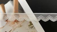 China 3.6cm Elastic Scalloped Wave Nylon Mesh Lace Trim Soft Embroidery Fabric Bulk Supply for Wedding Dress Garment Decoration for sale