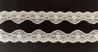 China 3cm Gorgeous Floral Scalloped Lace Trim with Fine Mesh Texture, Stretchy Soft Material Ideal for Wedding Dress Hem, Blouses and Elegant Lingerie DIY Crafts. for sale