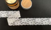 China 3.5cm Vintage Floral Elastic Lace Trim with Fine Hollow Nylon Mesh for Lingerie, Blouses & Women Dress Decoration for sale