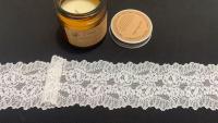 China High Quality Elastic French Lace Ribbon Breathable Tulle Floral Border Nylon/Spandex 6cm Width Knitted Apparel Garment for sale