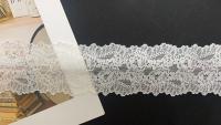China 5.8cm Romantic Floral Scalloped Stretch Lace Trim, Soft Nylon Lace for Dress Edging & Underwear Decoration for sale