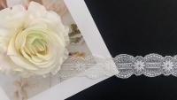 China 4cm Classic Floral Oval Stretch Lace Trim, Breathable Nylon Lace for Garment Edging & Nightwear Decoration for sale