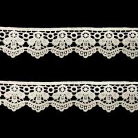China 3.5cm White Milk Silk Floral Lace Trim, Soft Skin-Friendly Scalloped Edge Elastic Lace, Premium Drapable Floral Ribbon for Garment Dress, Intimate Apparel, Home Textile, Shoes and Bags DIY Sewing Deco for sale