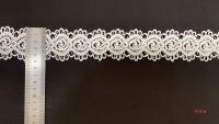 China Soft Milk Silk Floral Lace Trim with 5cm Width Skin-Friendly Scalloped Edge for Apparel and DIY Decor for sale