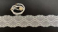 China 6cm Lightweight Wavy Dot Wavy Dot Hollow Elastic Lace, Stretchy Soft Nylon Material, Suitable for Lingerie, Children's Wear and Women's Garments. for sale