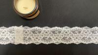 China 5.5cm Elegant Double Flower Hollow Elastic Lace, Soft Skin-friendly Nylon Fabric, Ideal Trimming for Wedding Gowns, Lingerie and Ladies Casual Dresses for sale
