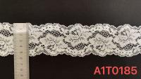 China 5.5cm Heart Hollow Floral Elastic Nylon Lace Trim Double Scalloped Edge for Lingerie Nightgown Wedding and Women Apparel Decoration for sale
