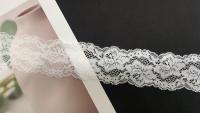 China 5.5cm Heart Hollow Floral Elastic Nylon Lace Trim Double Scalloped Edge for Lingerie Nightgown Wedding and Women Apparel Decoration for sale